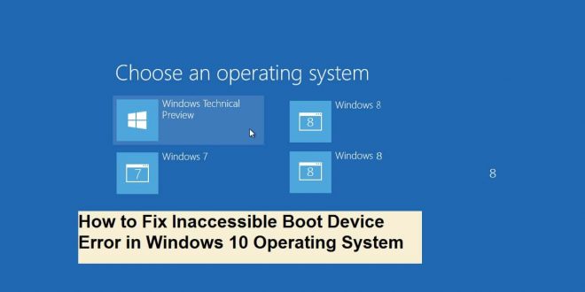 Windows 10 inaccessible boot device fix in best ways - WP